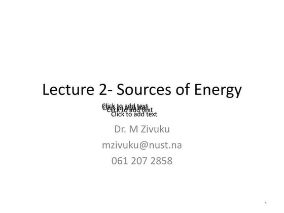 Presentation renewable energy resources | PPT