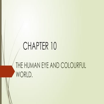 CHAPTER 10 human eye.pptx the human eye. | PPTX