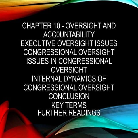 Chapter 10 oversight and accountability 1 | PPT