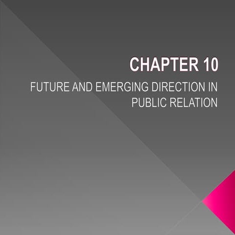 Chapter 10 PUBLIC RELATION | PPT