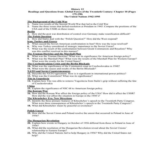 H12 Chapter 10 questions | PDF