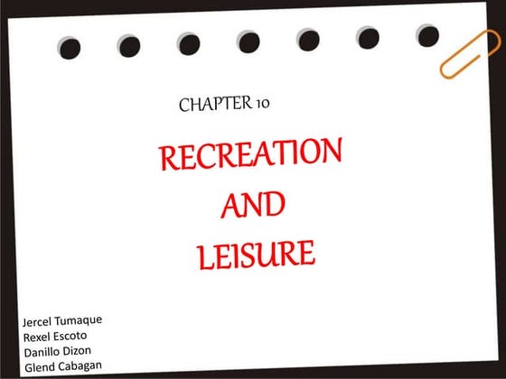 Recreation & leisure | PPT