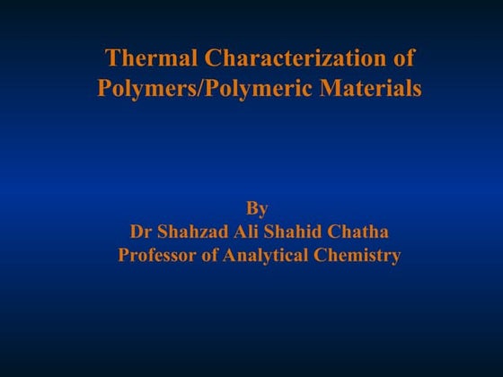 Thermogravimetric analysis | PPT