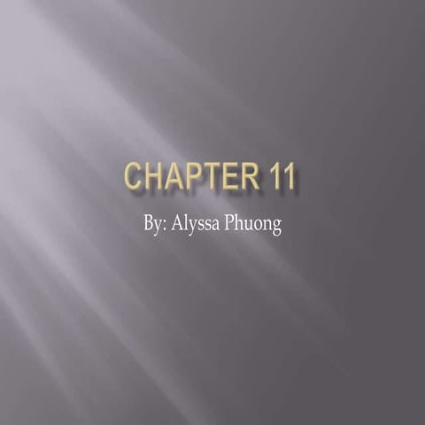 Chapter 11 | PPT