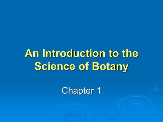 Introduction to botany | PPTX