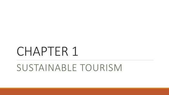 Sustainable Tourism | PPT