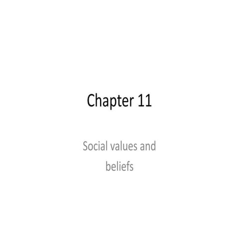 social values and beliefs | PPTX