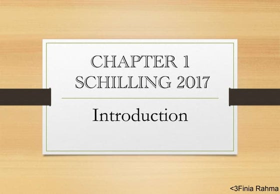 Chapter 1 SCHILLING 2017 | PPT