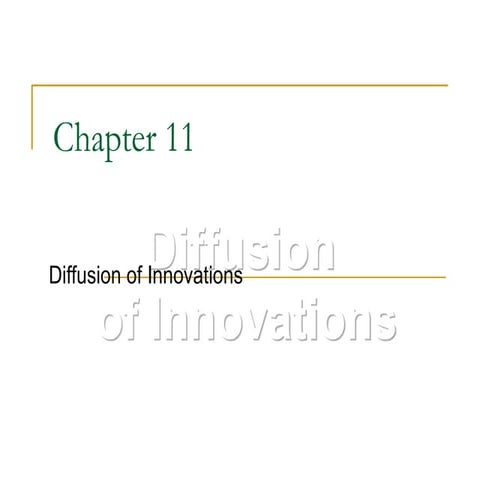 Chapter11.ppt pdf innovation and diffusion | PPT