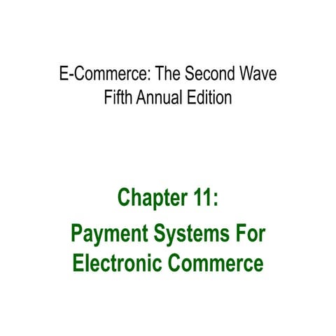 Electronic commerce payment system and EDI | PPT