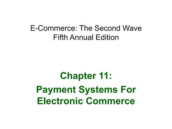 E commerce payment systems | PPT