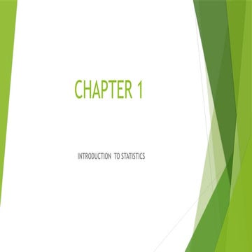 Probability Chapter 1 (Introduction to Statistics) | PPT