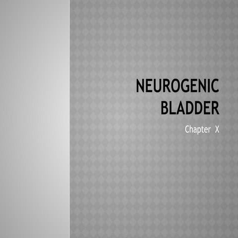 chapter 11.neurogenic bladder nursing care pptx | PPTX