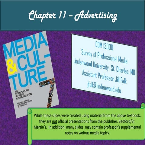 Chapter 11 Advertising | PPTX