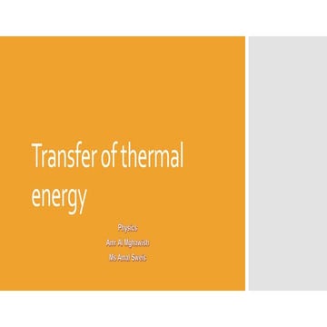 Heat Transfer presentation for Form 5 CSEC | PPTX