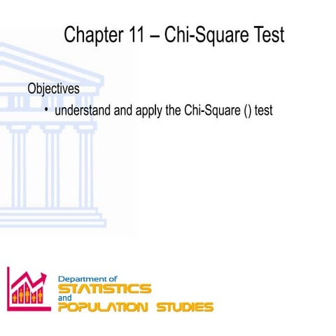 Chapter 11 - Chi-Square Test statistics 132 | PPTX