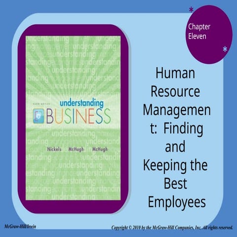 Chapter 11 - Human Resource Management - Finding and Keeping the Best ...