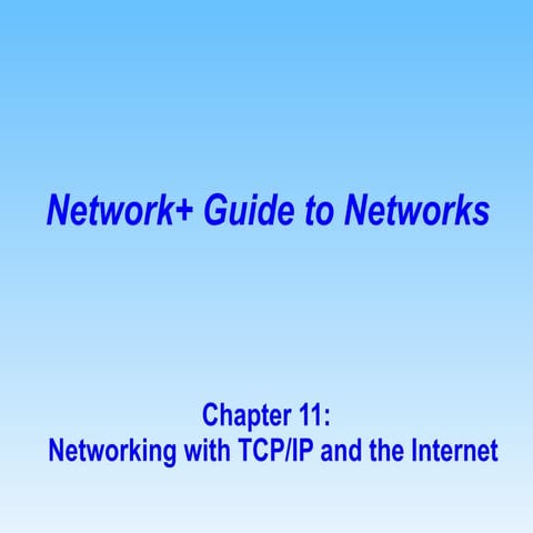 Chapter11 Networking With Tcpip And The Internet Ppt 