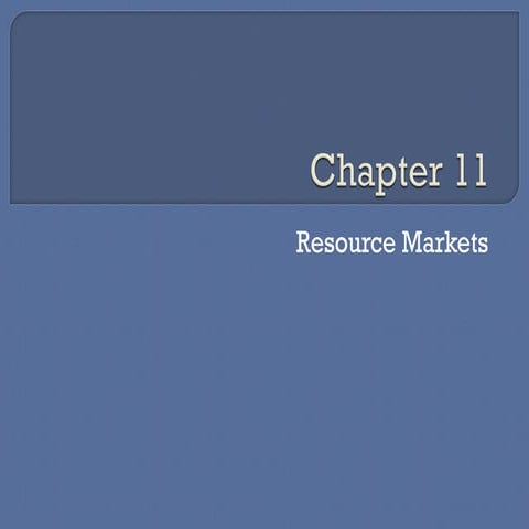 Chapter 11 resource markets | PPT