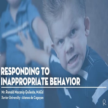 Early Childhood Classroom Management - Responding to Inappropriate ...
