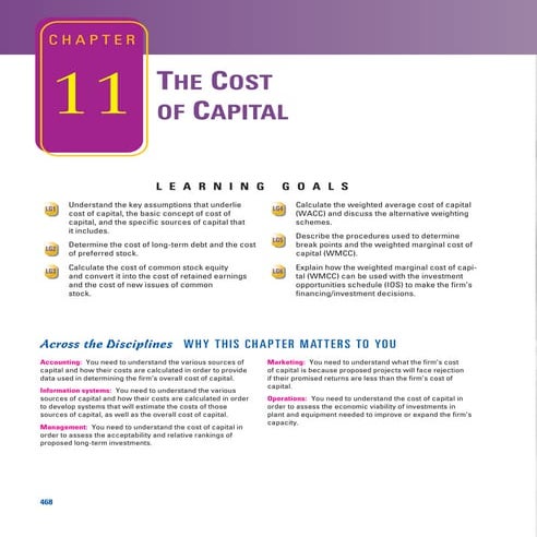 Chapter 11 -The Cost of Capital.pdf useful | PDF