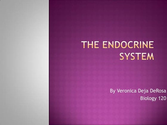 Endocrine system medical terminology | PPTX