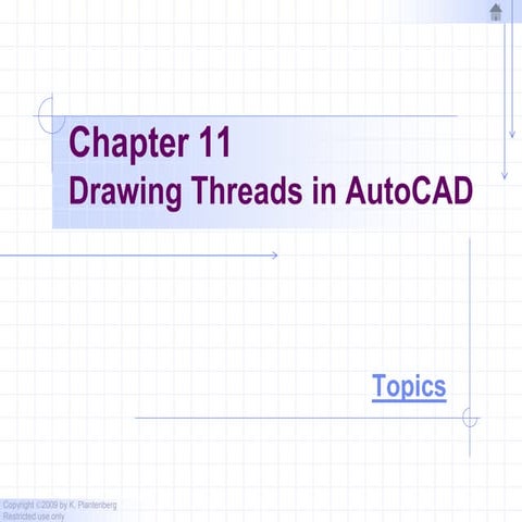 Chapter 11 threads in auto cad 2010 | PPTX