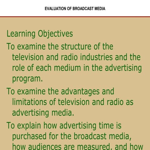 broadcast media effective advertising media | PPT