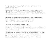 Chapter 11 Advanced Analytics Technology and Tools In Database Anal | DOCX