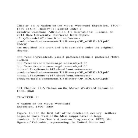Chapter 11 A Nation on the Move Westward Expansion, 1800–186 | DOCX