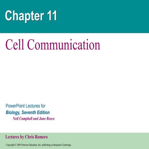 chapter11_cell_communication CELL TO CELL SIGNALLING | PPT