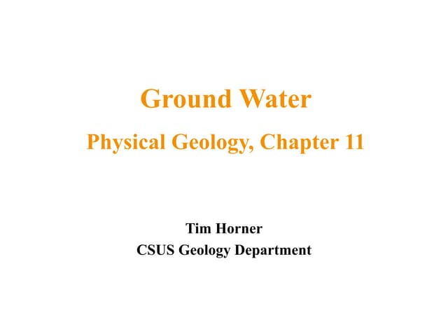 Groundwater 1 | PPT