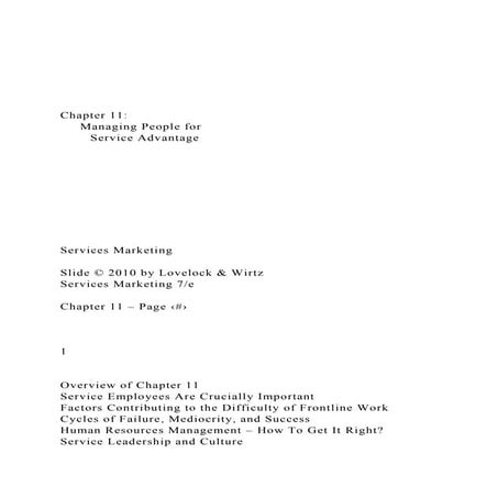Chapter 11 Managing People for Service Advant.docx