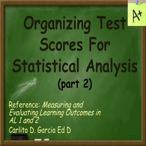 Chapter 11 organizing test scores for statistical analysis | PPTX