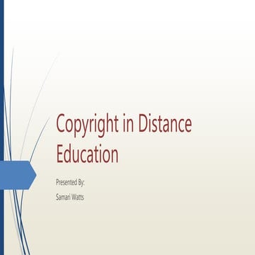Copyright and Distance Education | PPT