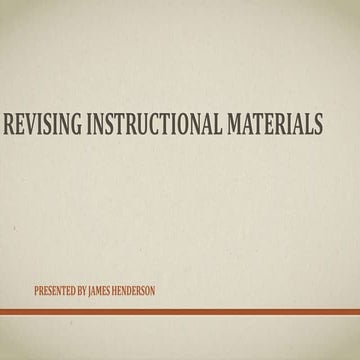 Chapter 11 revising instructional materials | PPTX