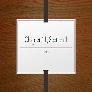 Chapter 11, section 1 notes | PPT