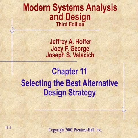 Chapter11 selecting the best alternative design strategy | PPT