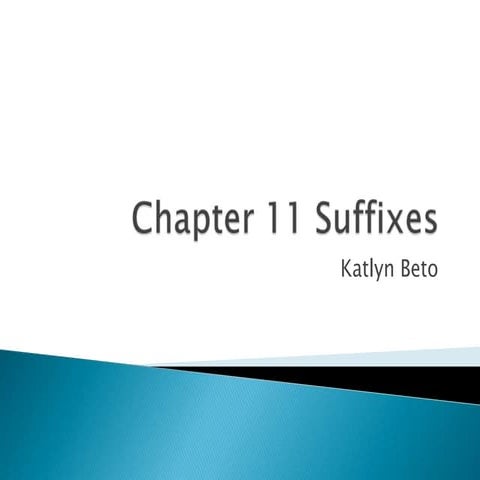 Chapter 11 suffixes | PPTX