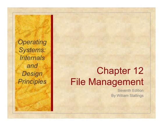 File Management in Operating System | PPT