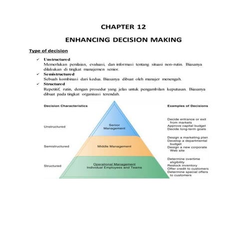 Chapter 12 Enhacing Decision Making | PDF
