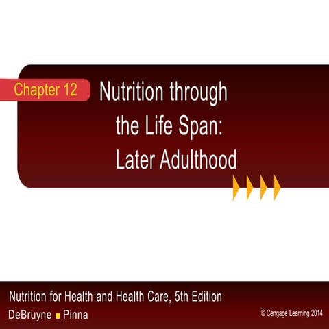 Chapter 12 - Nutrition through the Life Span: Later Adulthood | PDF