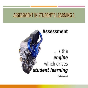 Professional Education 6 - Assessment of Learning 1 | PPTX