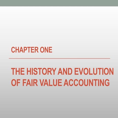 fair value accounting chapter one finance majorpdf | PDF