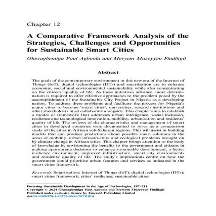 A Comparative Framework Analysis of the Strategies, Challenges and ...