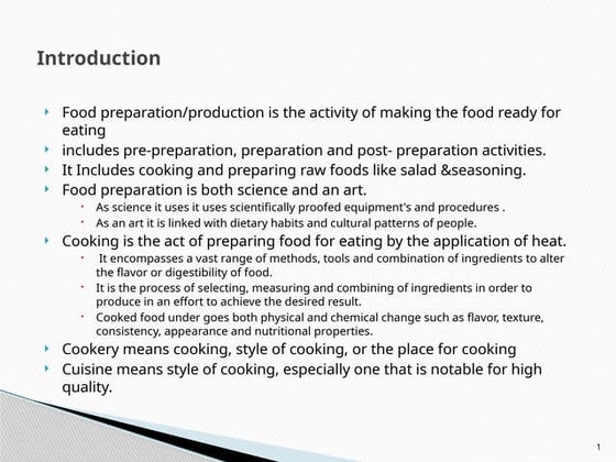 Bsc FOOD PRODUCTION question and answer | PDF | Cooking | Food & Drink