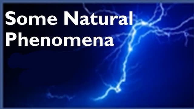 Some natural phenomena class(8th) | PPTX