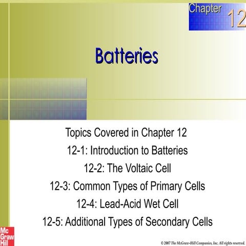 Batteries Chapter12 Electronic Engineering.ppt