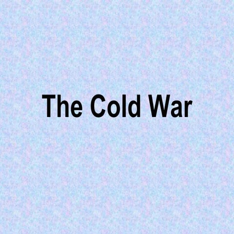 The Cold War | PPT