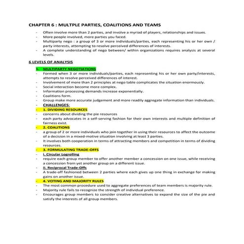 Chapter 1,2,6,7 NEGOTIATION | PDF